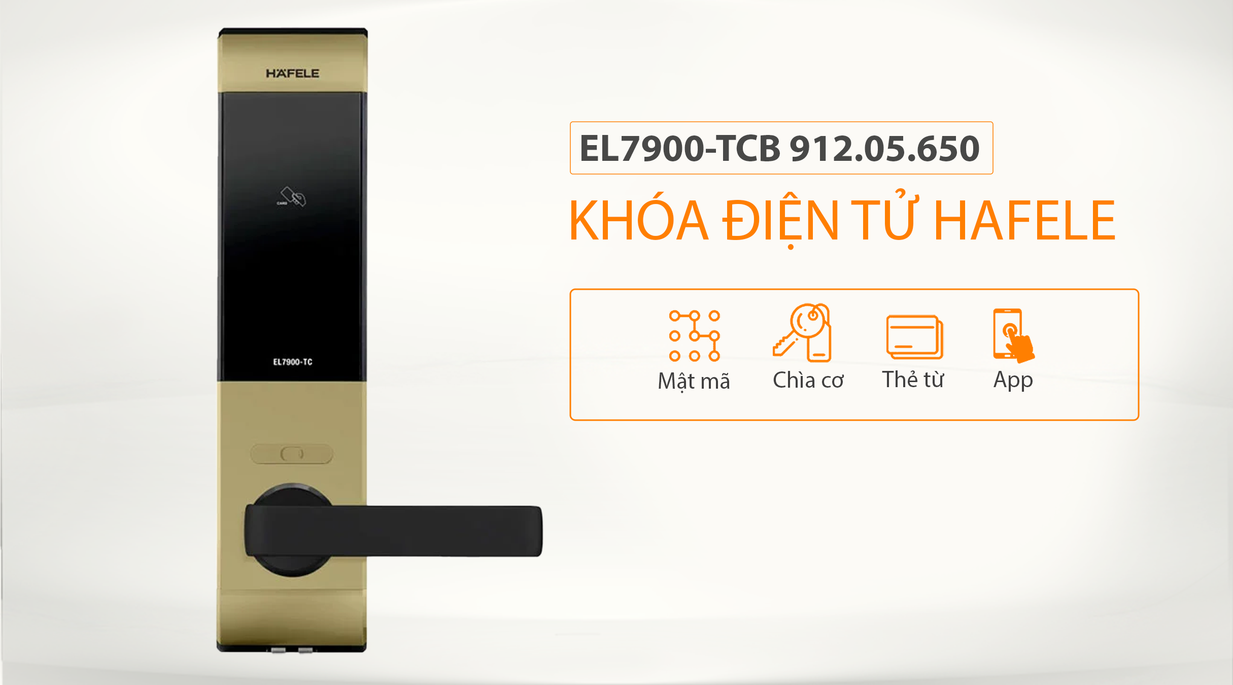 Khóa điện tử Hafele EL7900-TCB 912.05.650 - Thiên Kim Home