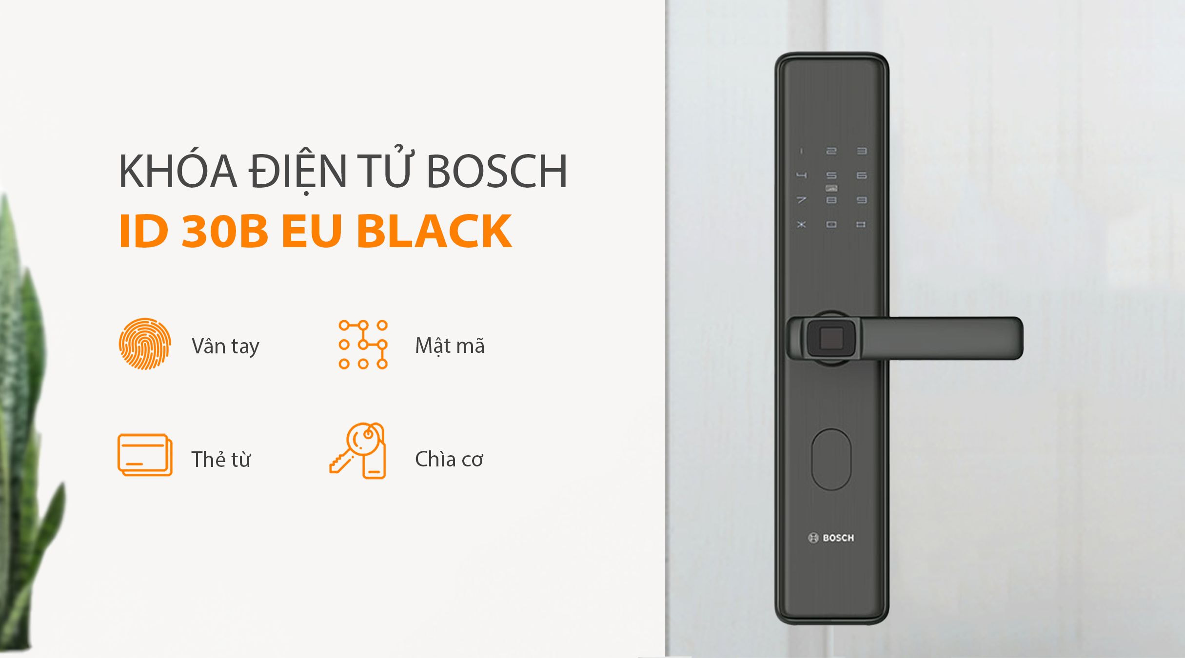 Khóa điện tử BOSCH ID 30B EU BLACK